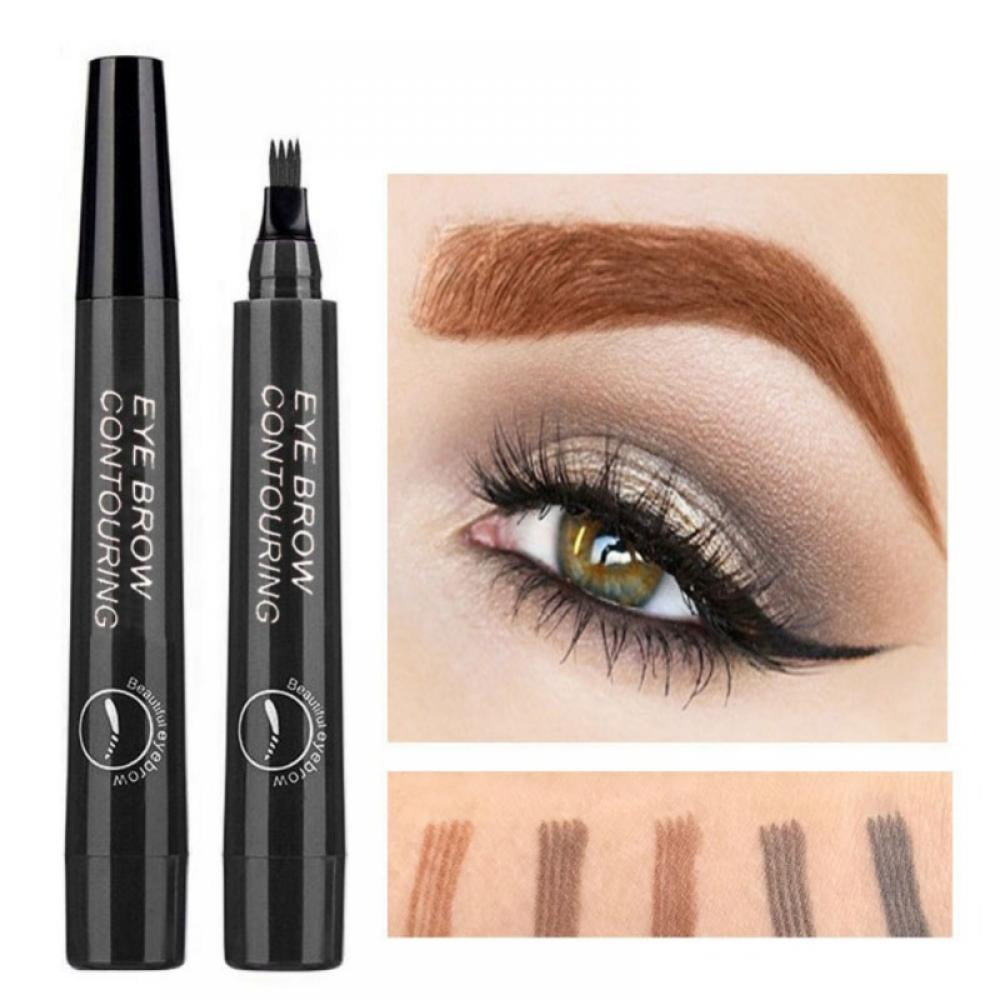Four Tips Eyebrow Pen Waterproof Smudge-Proof Micro-Fork Tip Liquid ...