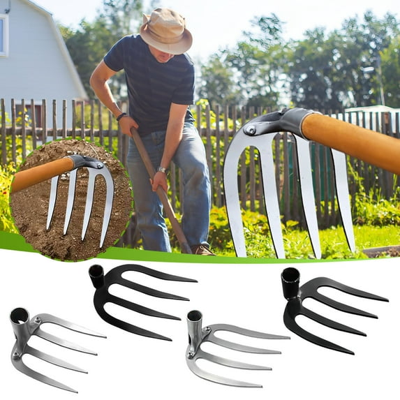 Four Tooth Rake Kadlawus Under $5 ! All Steel Garden Tool For Soil ...