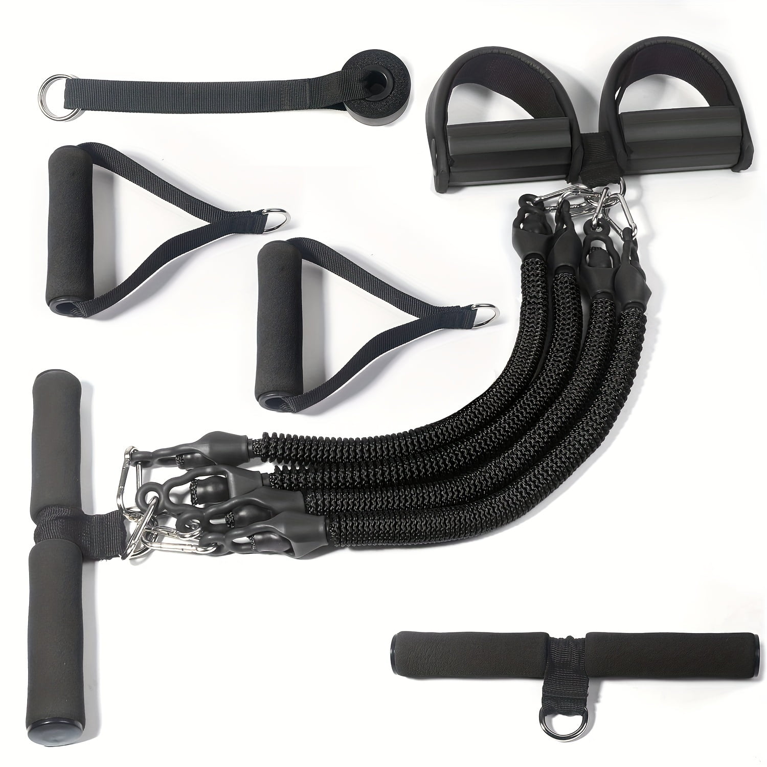 Four-Tube Latex Resistance Bands - Multifunctional Tension Rope with ...