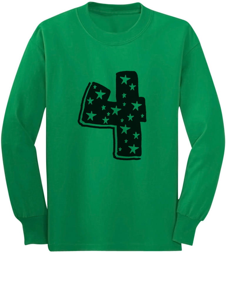 Four Years Old Birthday Gift Idea - I'm 4 Superstar Long sleeve kids T ...