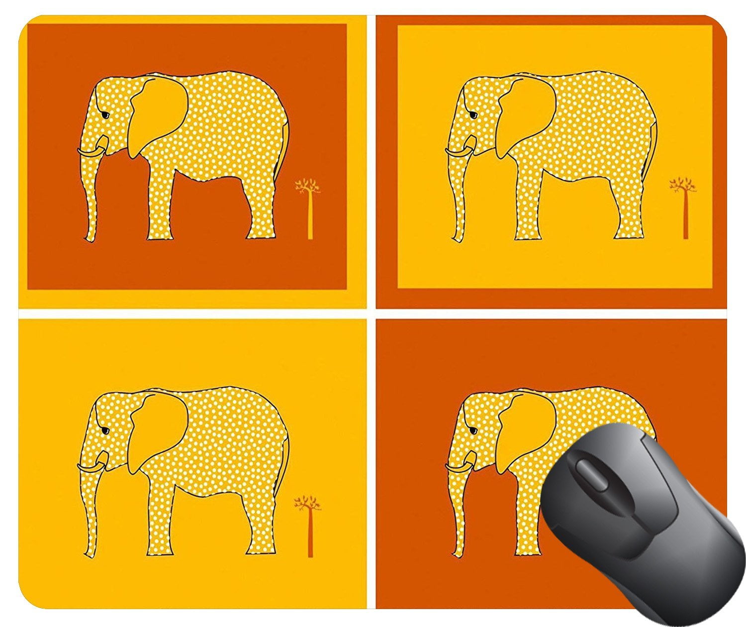 Four african designs with fun spots and baobab tree icons Mouse pads ...