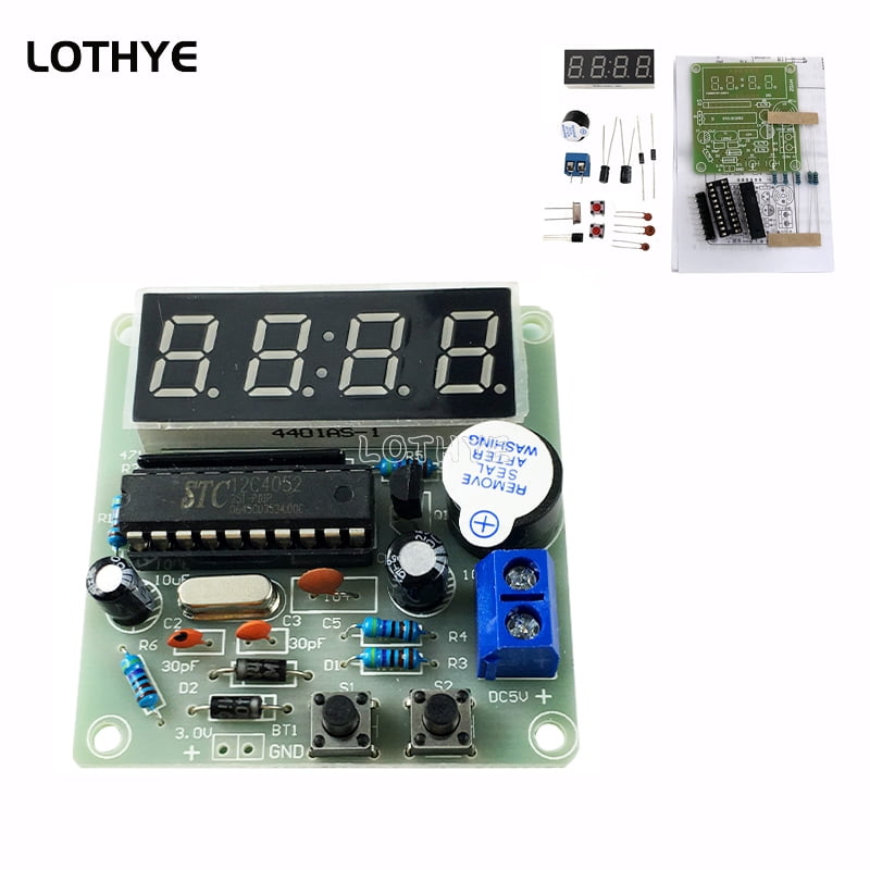 Four~digit Digital Clock 4 Digit Electronic Clock Kit Single~chip DC 3.7V~5.5V Electronic ...