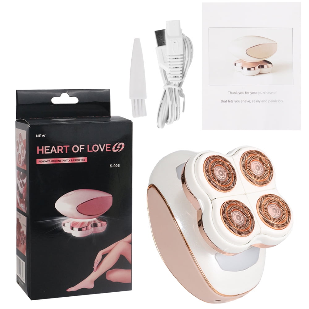 Four-head shaver Women's electric rechargeable hair remover Thigh hair ...