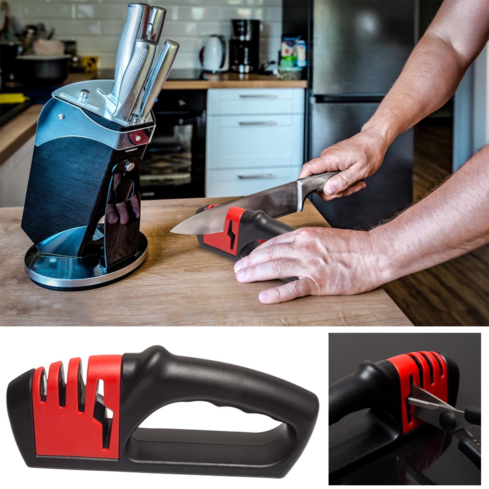 Four-in-one Multi-function Knife Sharpener Adjustabled Knife Sharpener ...
