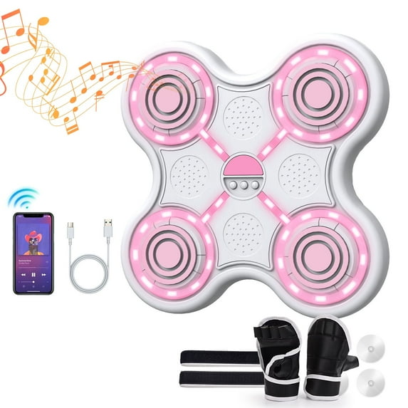 Four key boxing target-white body-white keys-pink light-pink eva ...