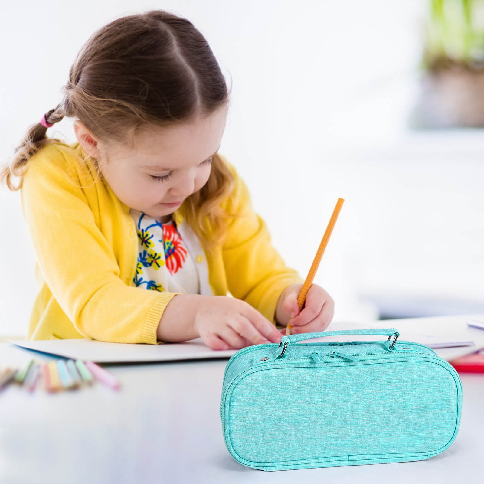 Four-leaf Pencil Case Pouch Rotary Pencil Case Organizer Pen Student's ...