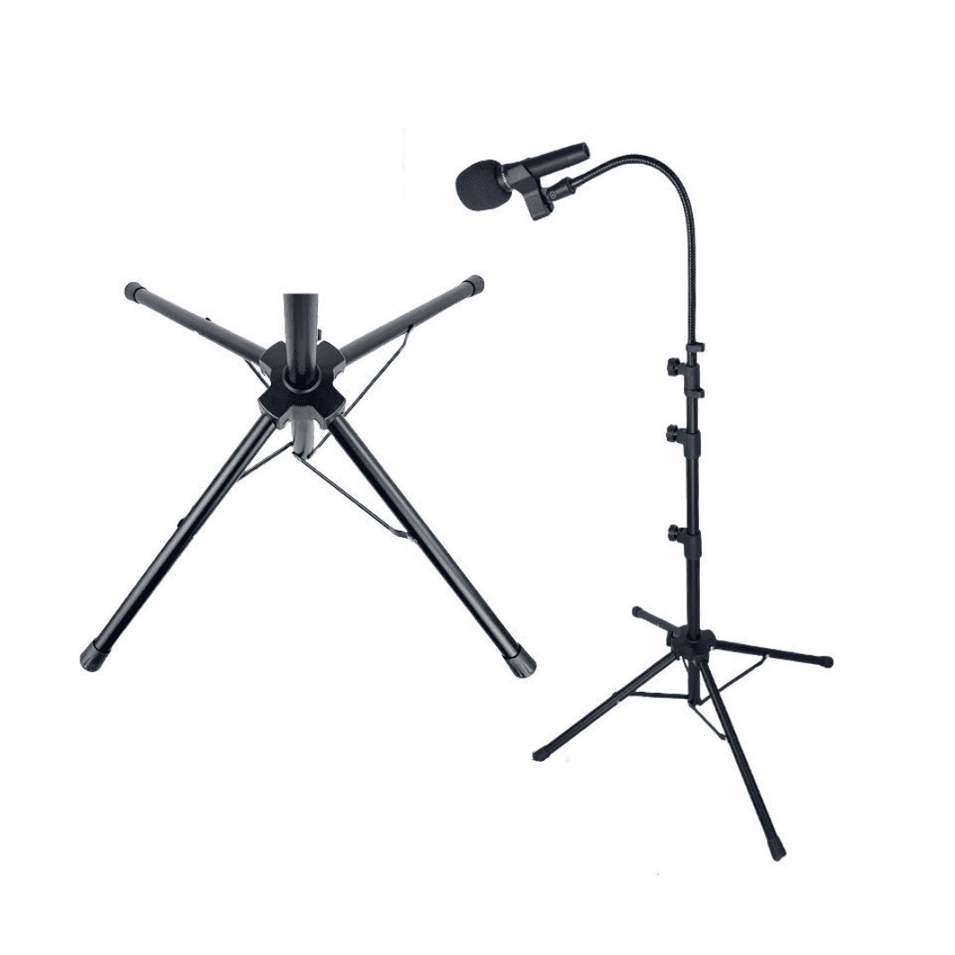 Four legged Hose Microphone floor stand Stand. from 24" to 67 ...