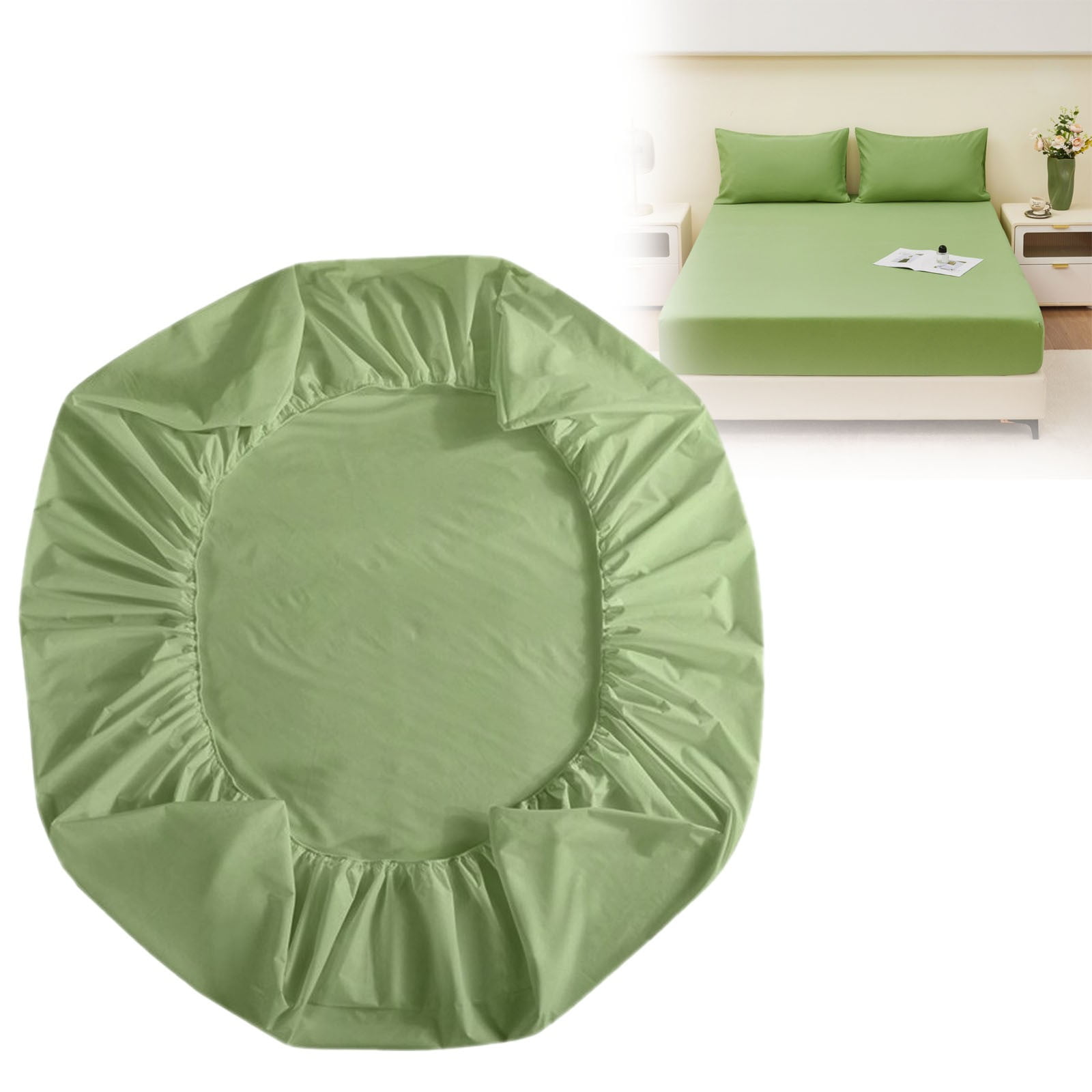 Four piece bedding set,Solid Color Mattress Protector Breathable Bed ...