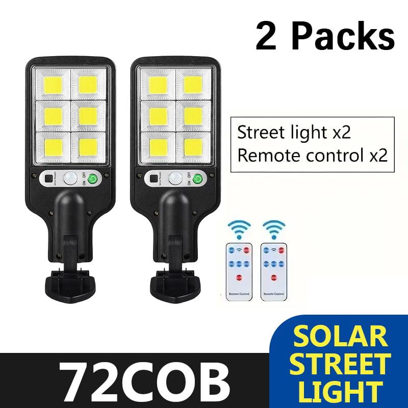 Four sets of solar-powered LED streetlights, each with 120 LED bulbs ...