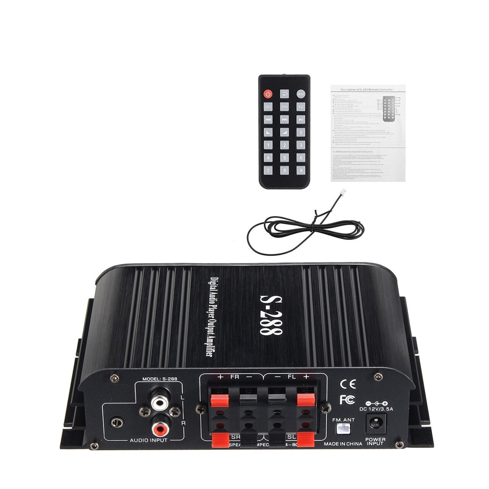 Four-way Car Home Amplifier With Lantern Microphone Function 4 Channel ...