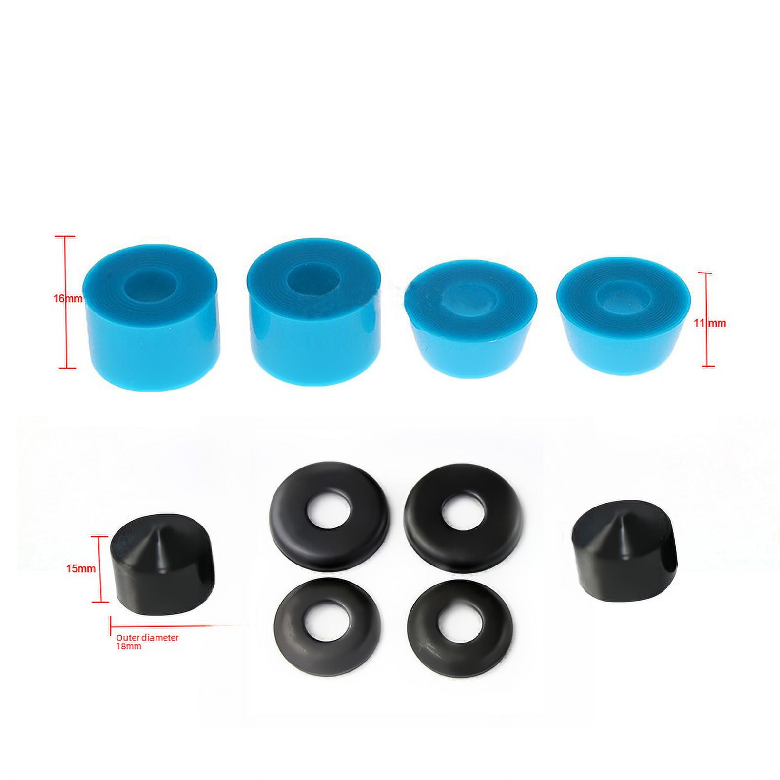 Four-wheel skateboard bracket pu shock absorber double-turned-up board ...