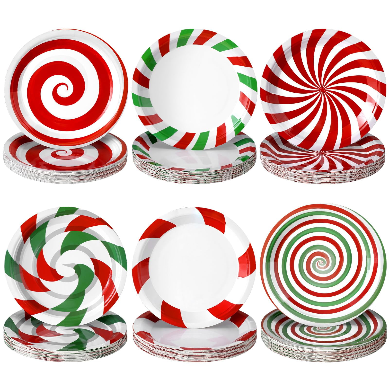 Fourluoo 96 Pcs 70s OIF8 Disco Ball Paper Plates Shining Disposable ...