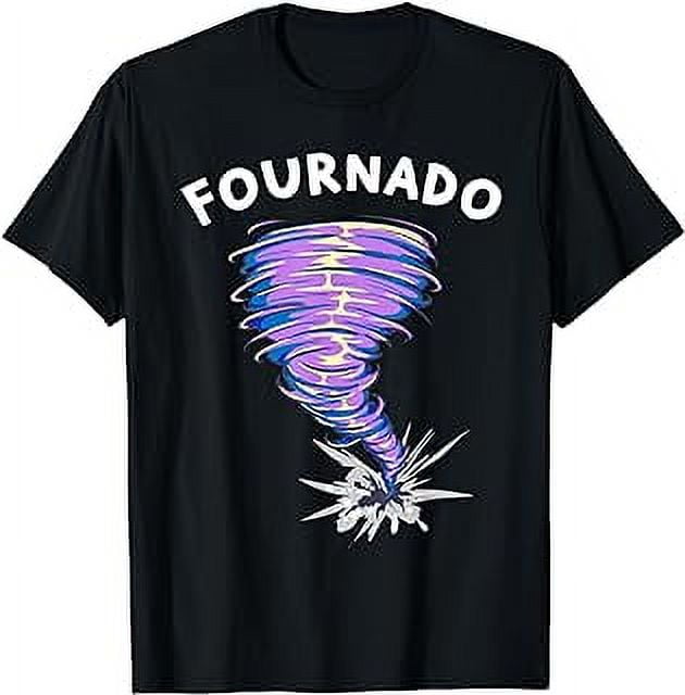 Fournado 4th Birthday 4 Year Old Tornado Birthday T-Shirt - Walmart.com