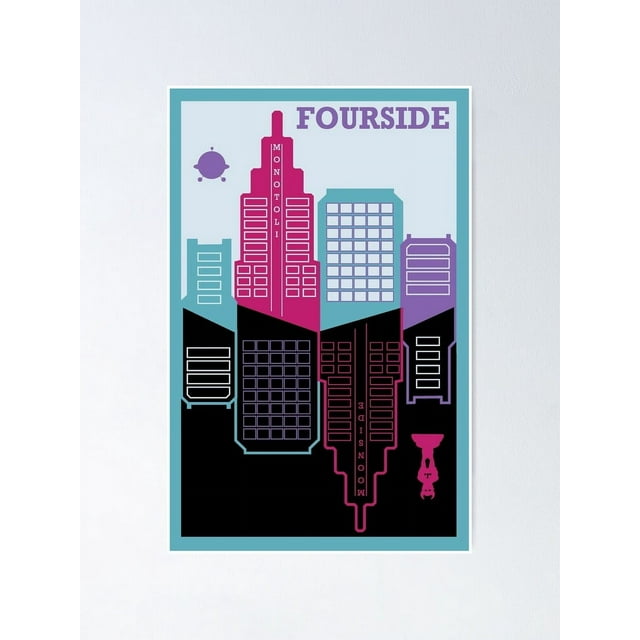 Fourside Poster, Earthbound Modern Art Decor Unframe - Walmart.com