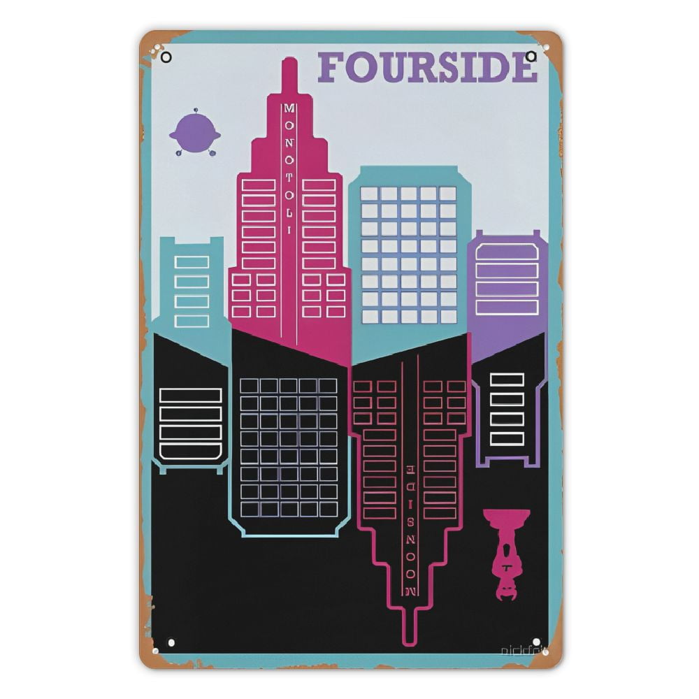 Fourside Poster, Earthbound Poster Vintage Retro Metal Sign 8x12 Inch ...