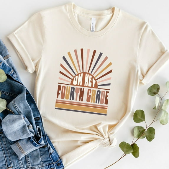 Fourth Grade Oh Hey 4th Grade Retro Sunrise, 2023 4th Grade Teacher ...