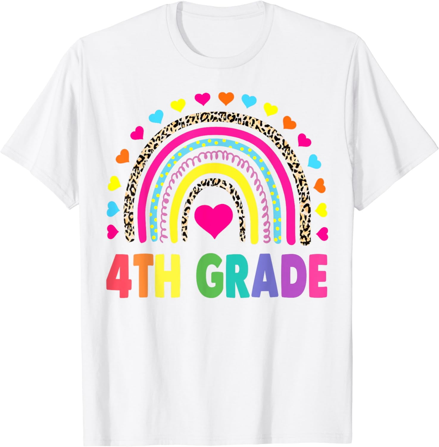 Fourth Grade Rainbow Girls Boys Teacher Team 4th Grade Squad T-Shirt ...