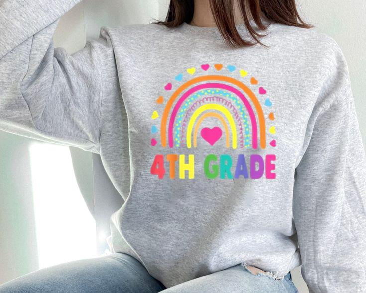 Fourth Grade Rainbow Kids School T-Shirt, Sweatshirt, Hoodie, for men ...
