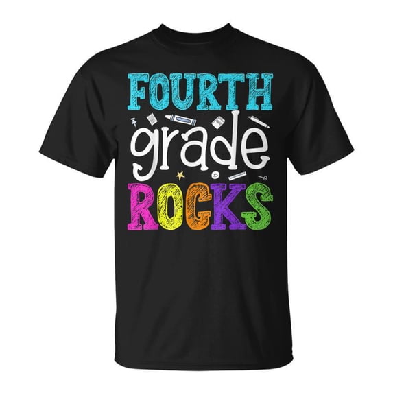 Fourth Grade Rocks 4Th Grade Back To School Gift Unisex TShirt ...