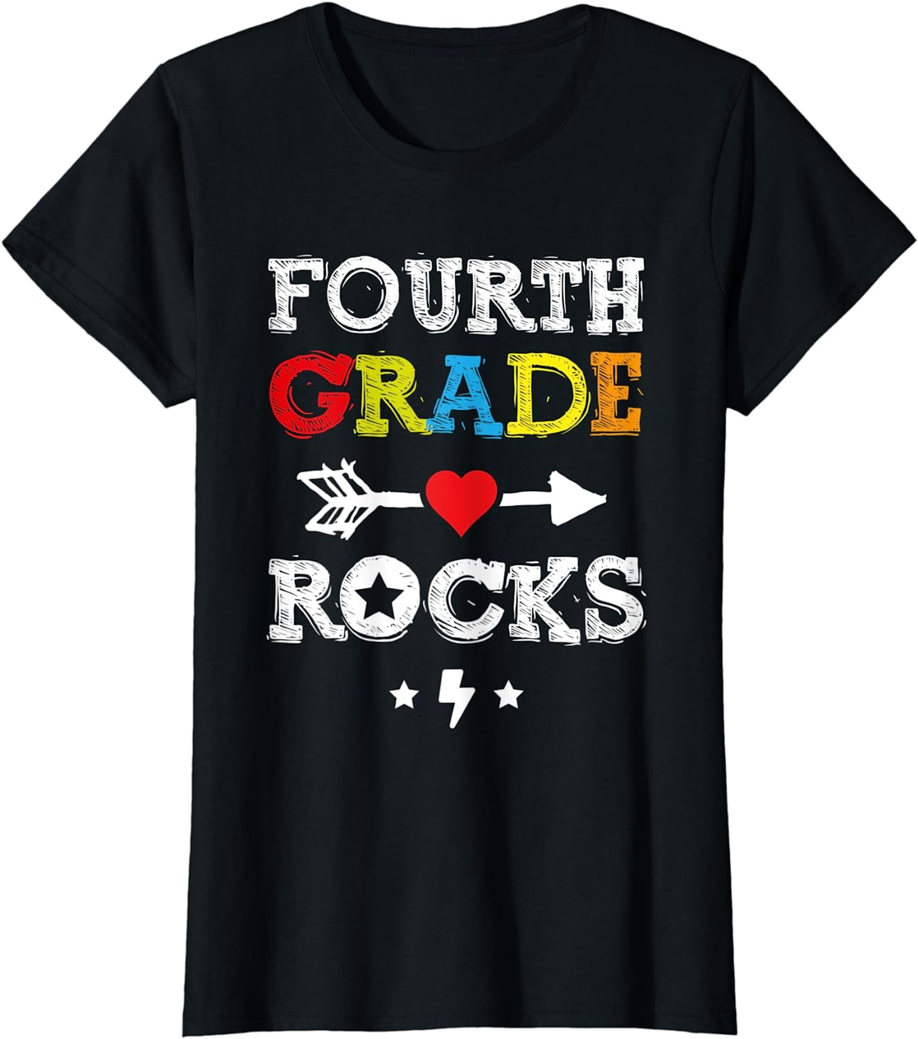 Fourth Grade Rocks Shirt Teacher Student Kid Back To School T-Shirt ...
