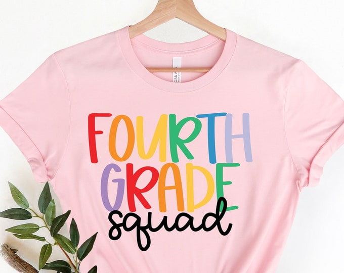 Fourth Grade Squad Rainbow Shirt, 4th Grade Squad Shirt, Fourth Grade ...