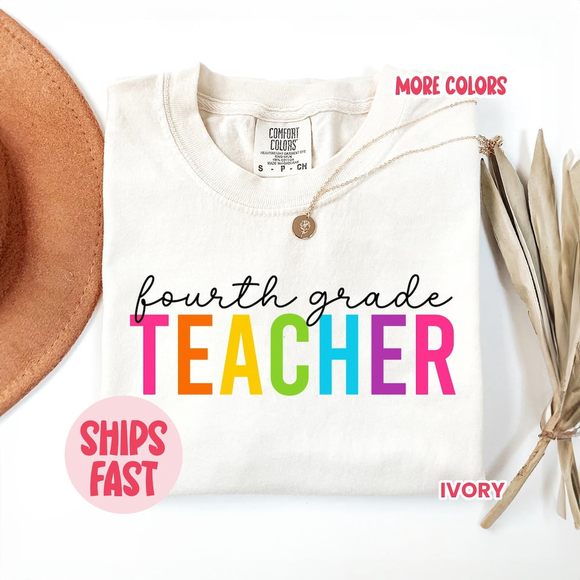 Fourth Grade Teacher Shirt, Rainbow 4Th Grade Team Tee, Back To School ...