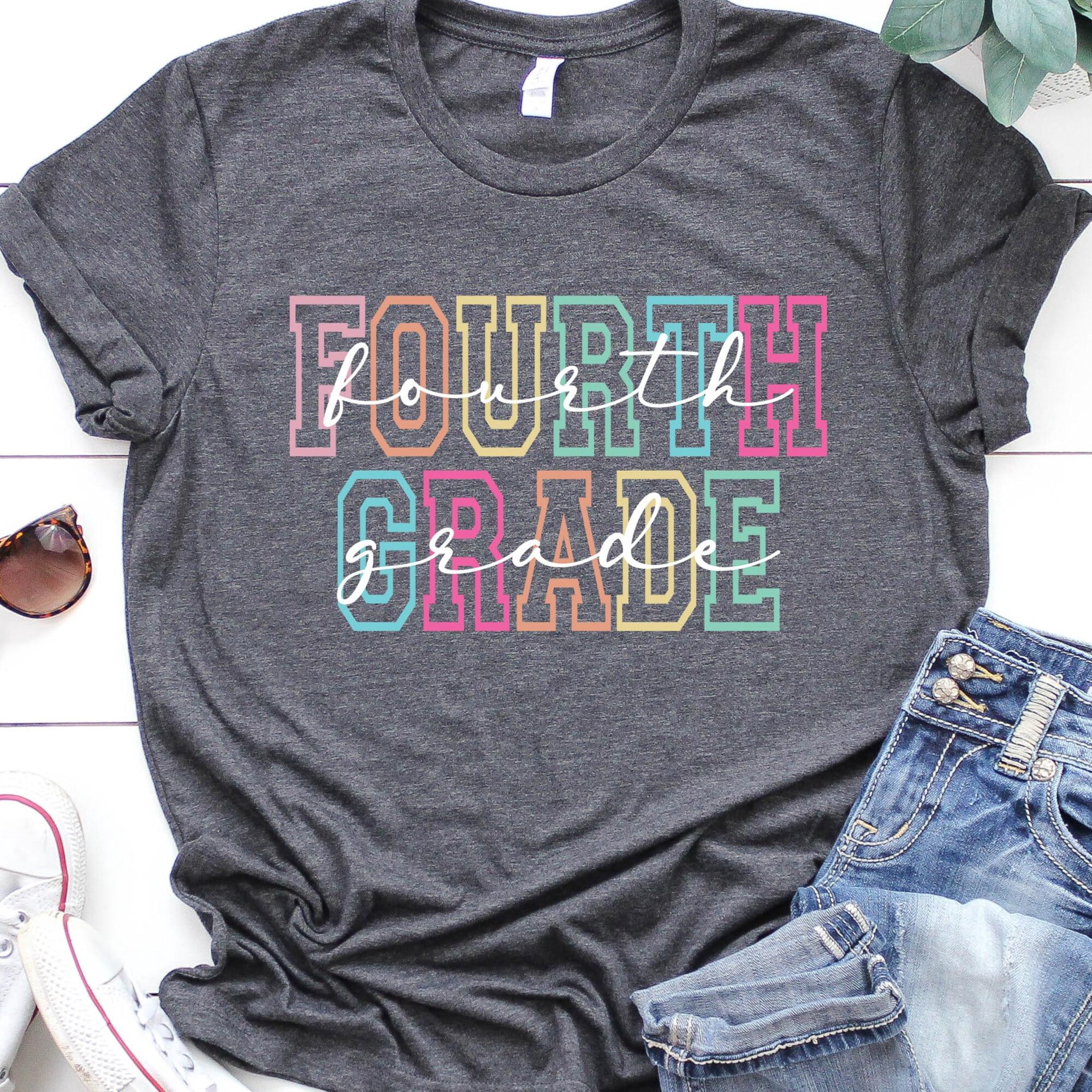 Fourth Grade Teacher T Shirt 4th Grade Teacher Shirt 4th Grade TShirt ...