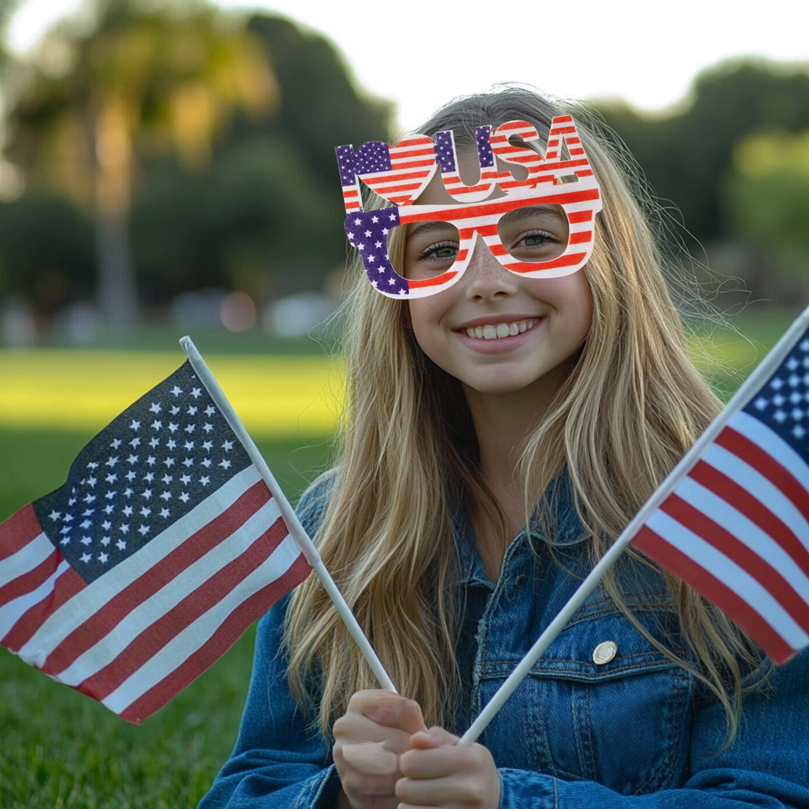 Fourth of July Americans Flag Glasses Clearance Independence Day Themed ...