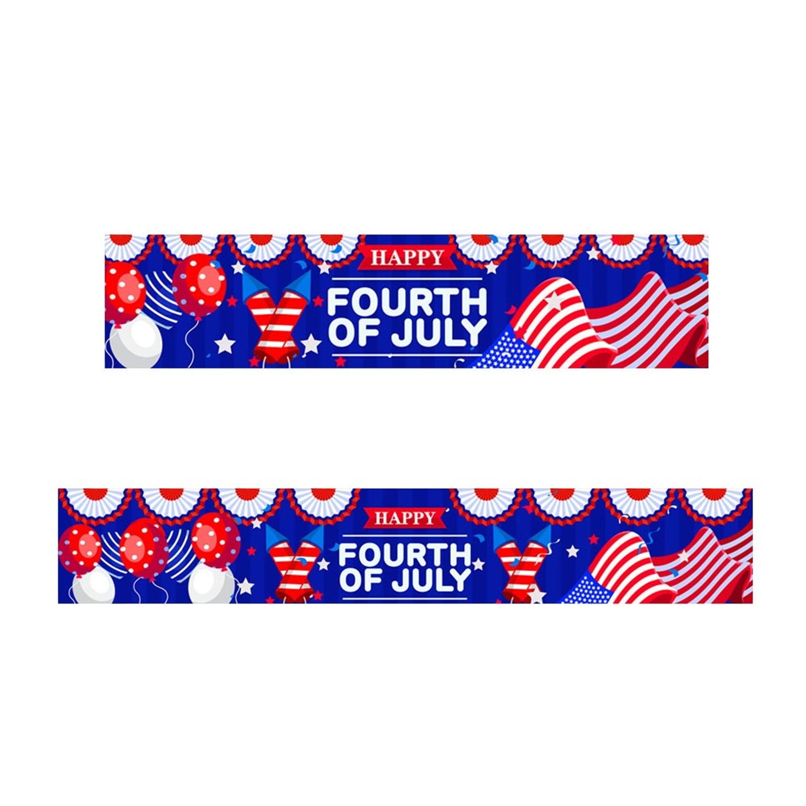 Fourth of July Banner 6x1.3Ft - Patriotic Outdoor Party Decorations for ...