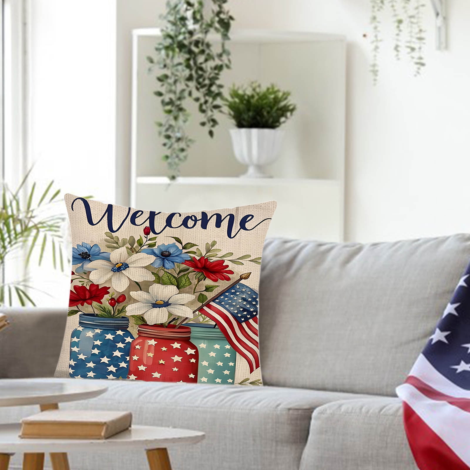 Fourth of July Decorations, Summer Pillow Covers, America Flag Double ...