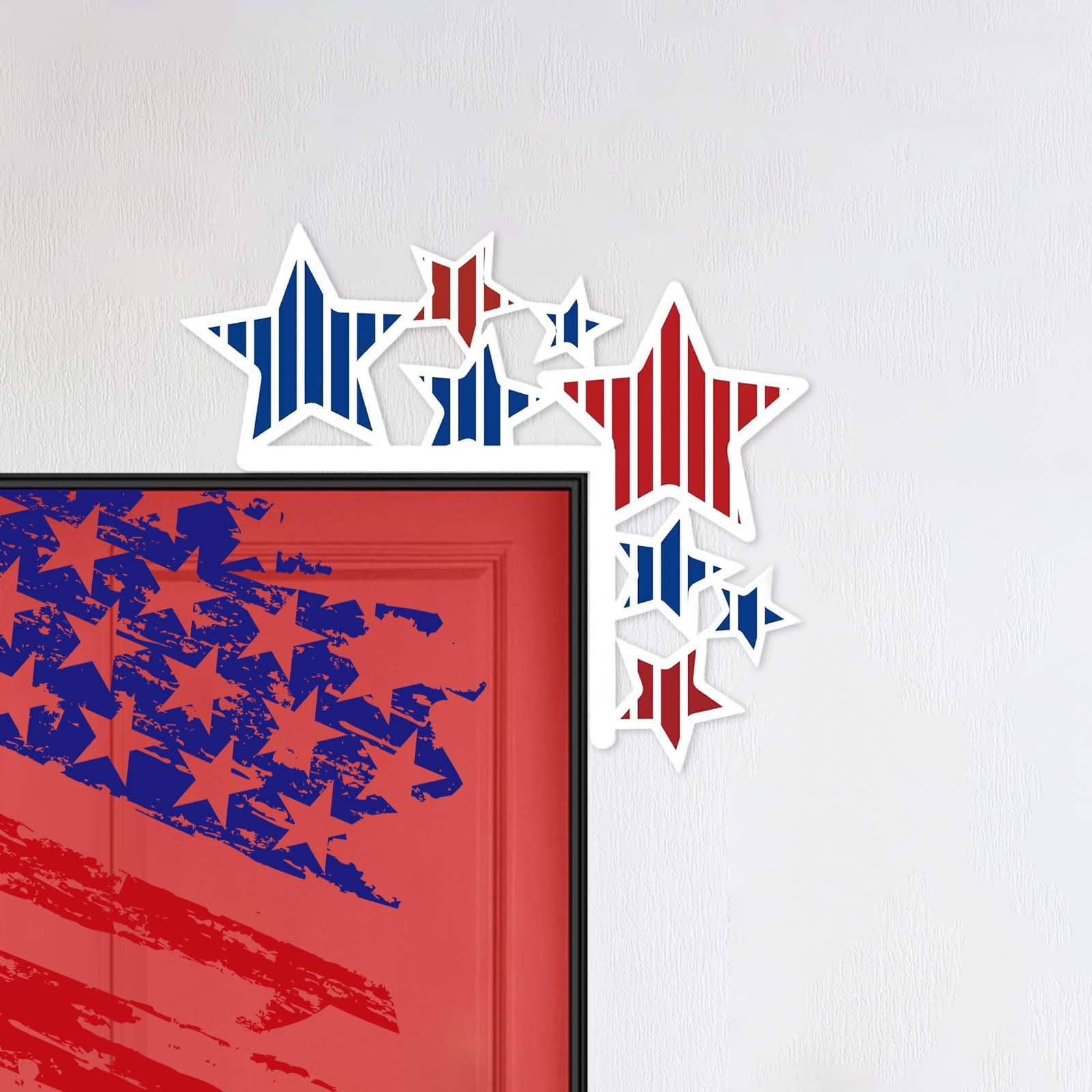 Fourth of July Door Corner Decorations Patriotic American Flag Star ...
