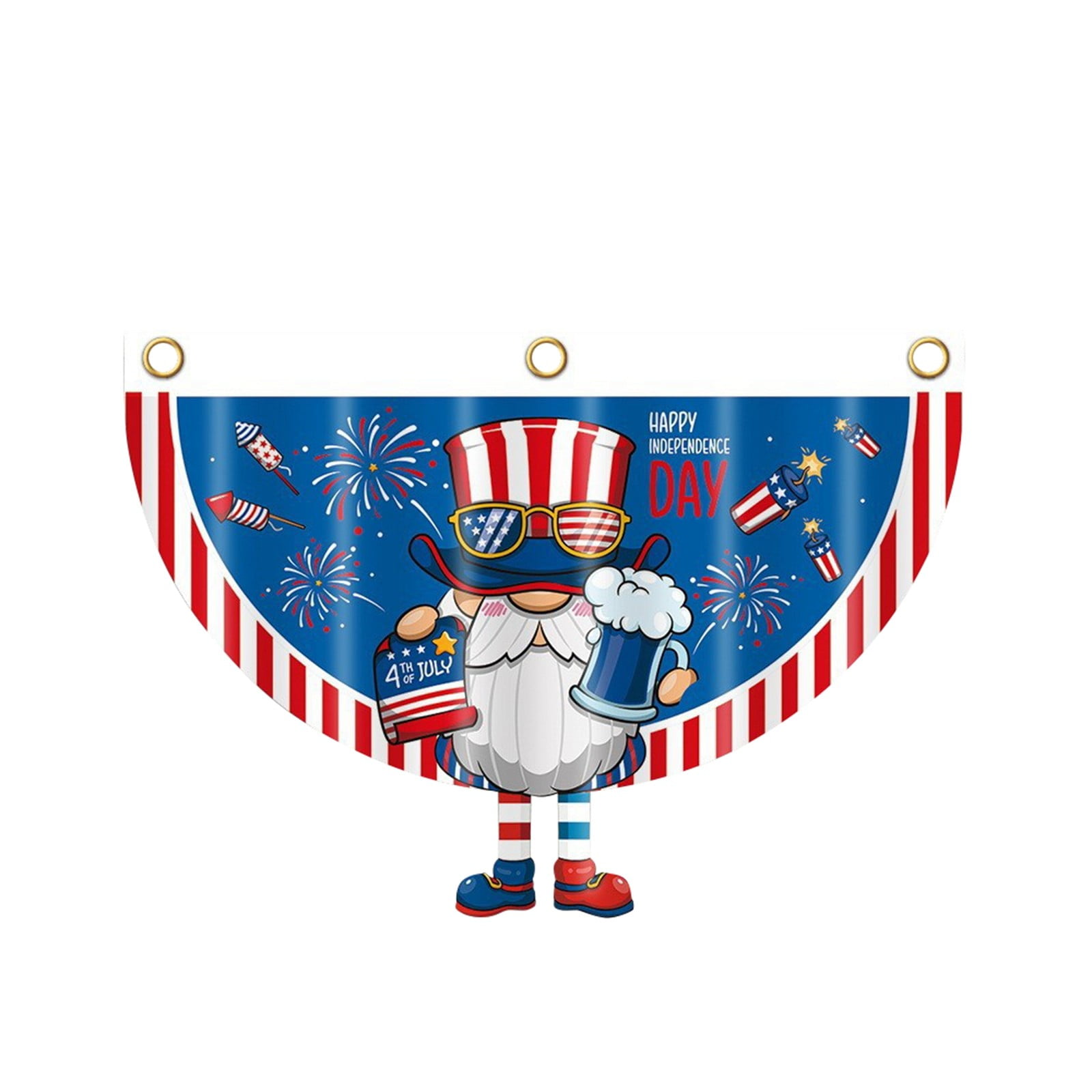 Fourth Of July Independence Day Patriotic 4Th Of July Gnome Banner Usa ...