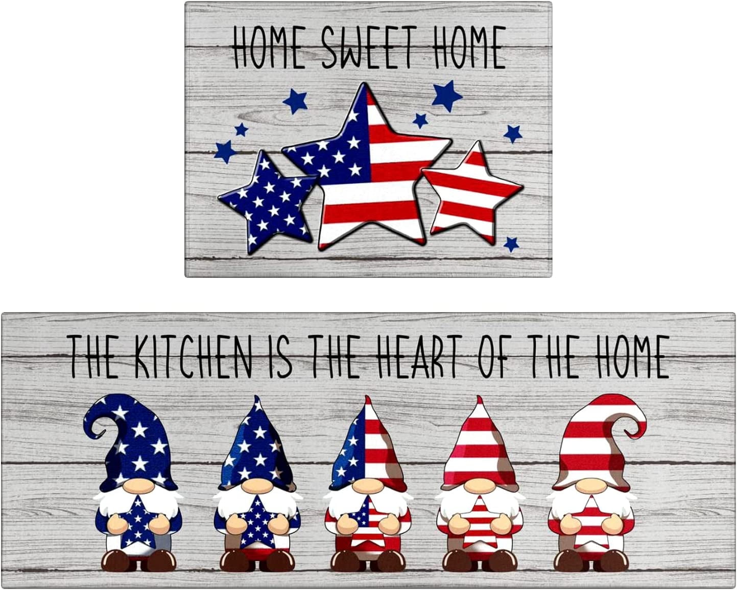 Fourth of July Rugs Country Kitchen Mats Patriotic Kitchen Rugs Decor ...
