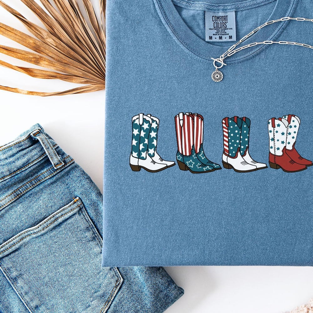 Fourth Of July Shirt, Cowgirl 4Th Of July Shirt, Cowboy Boots Shirt ...