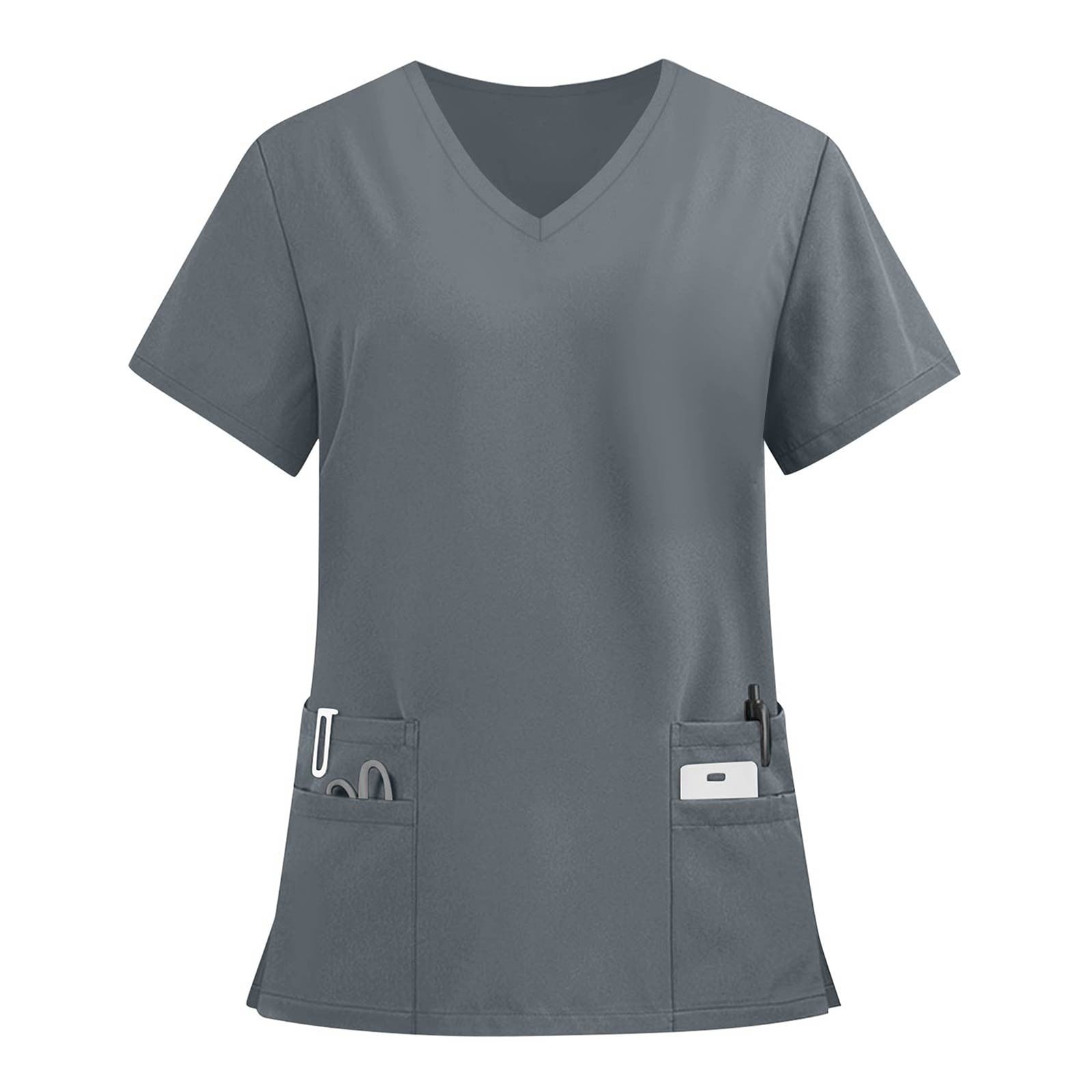 Scrubs For Women Tops, Scrubs V Neck Short Sleeve Plus Size Overalls ...