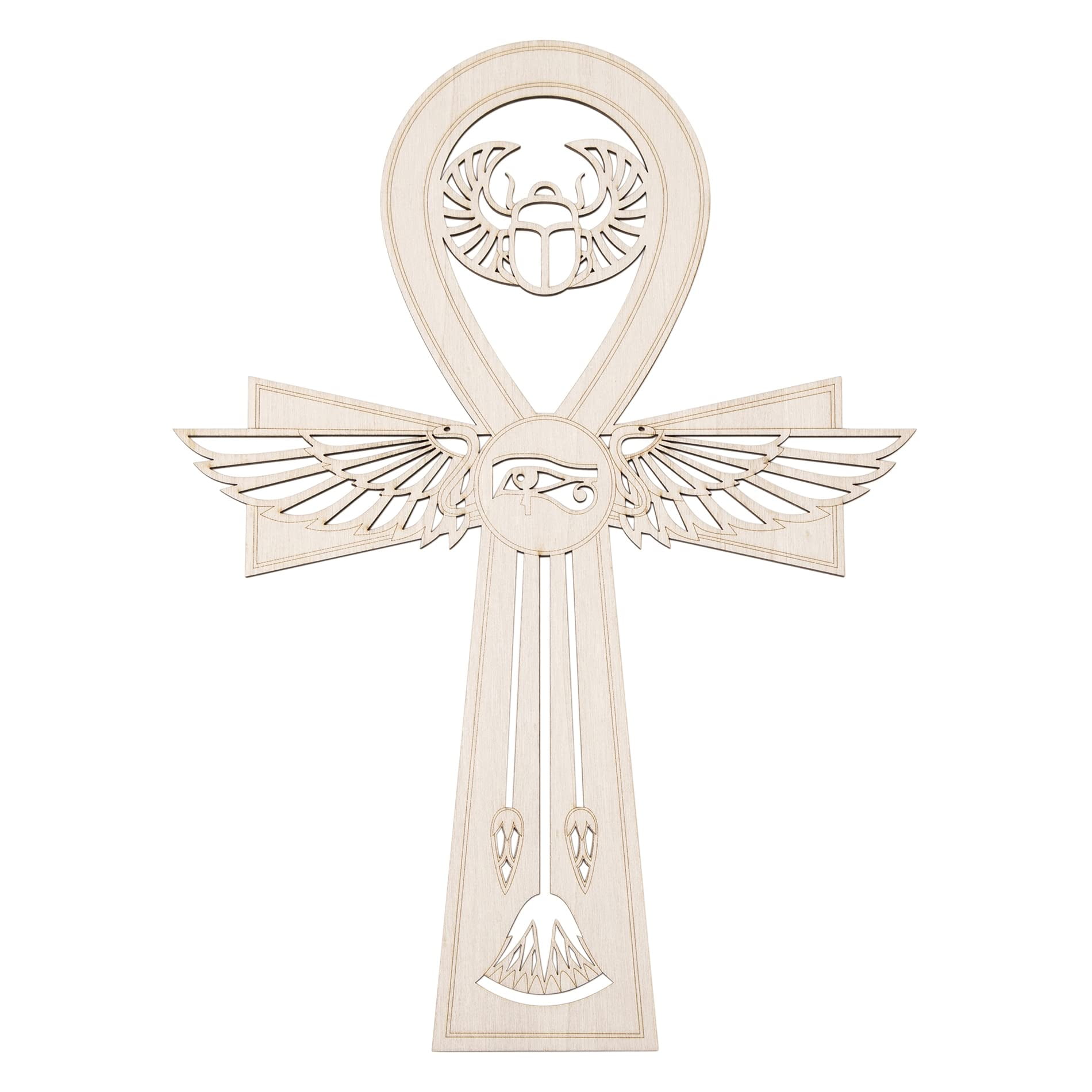 Fourth Level MFG 12" Ankh Wood Wall Art, Ancient Egyptian Home Decor ...