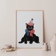 Fourth Of July Cat Poster 4Th Decorblack Art Red White Blue ...
