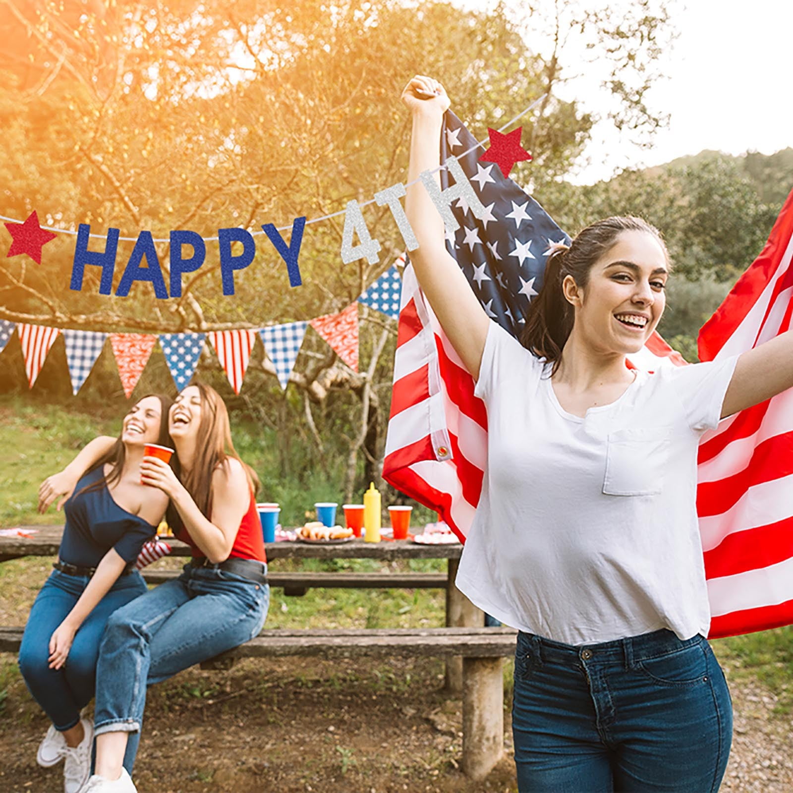 Fourth Of July Decorations Hanging Shiny Decorations Patriotic Party ...