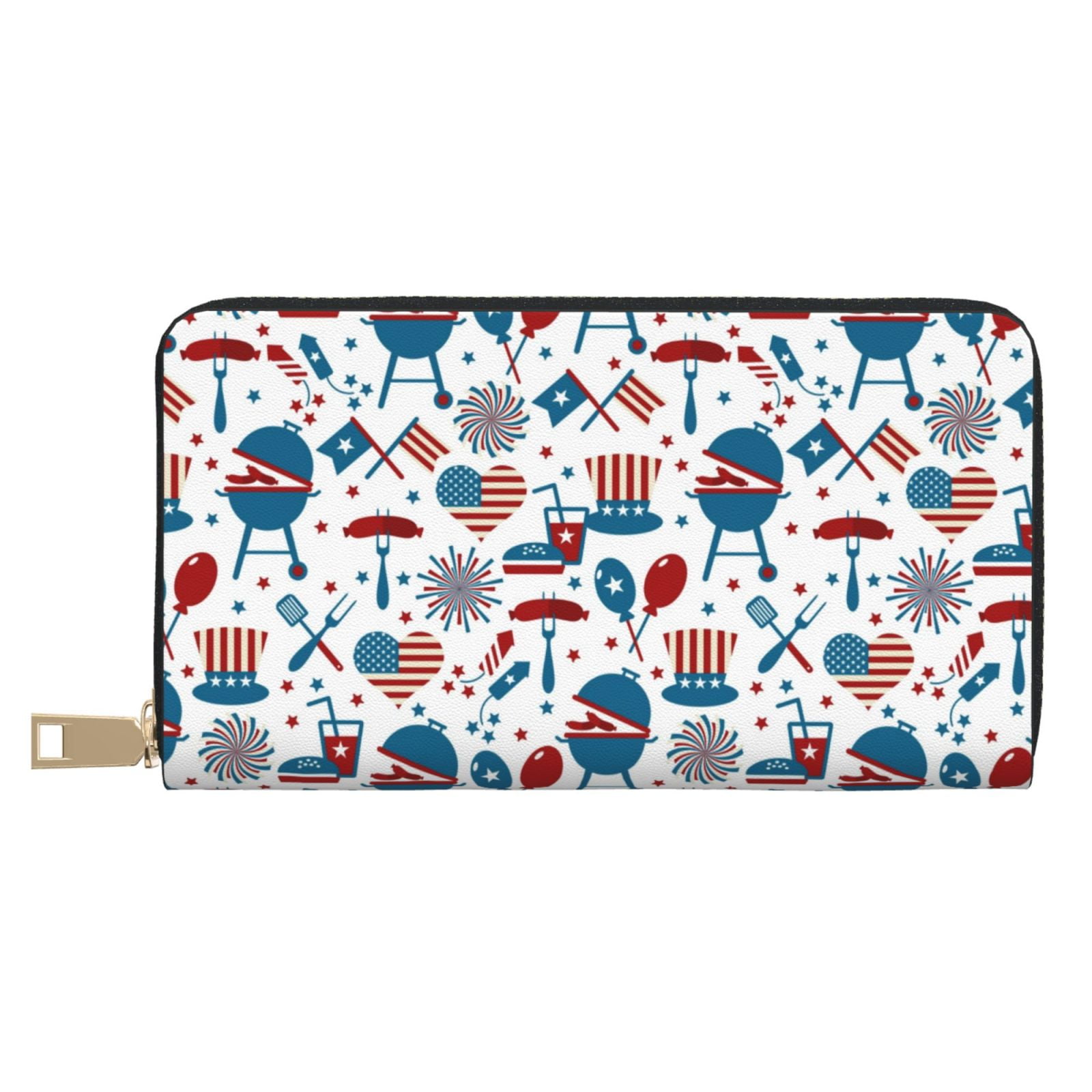 Fourth Of July Party Wallet Women, Leather Bifold Multi Card Wallet ...