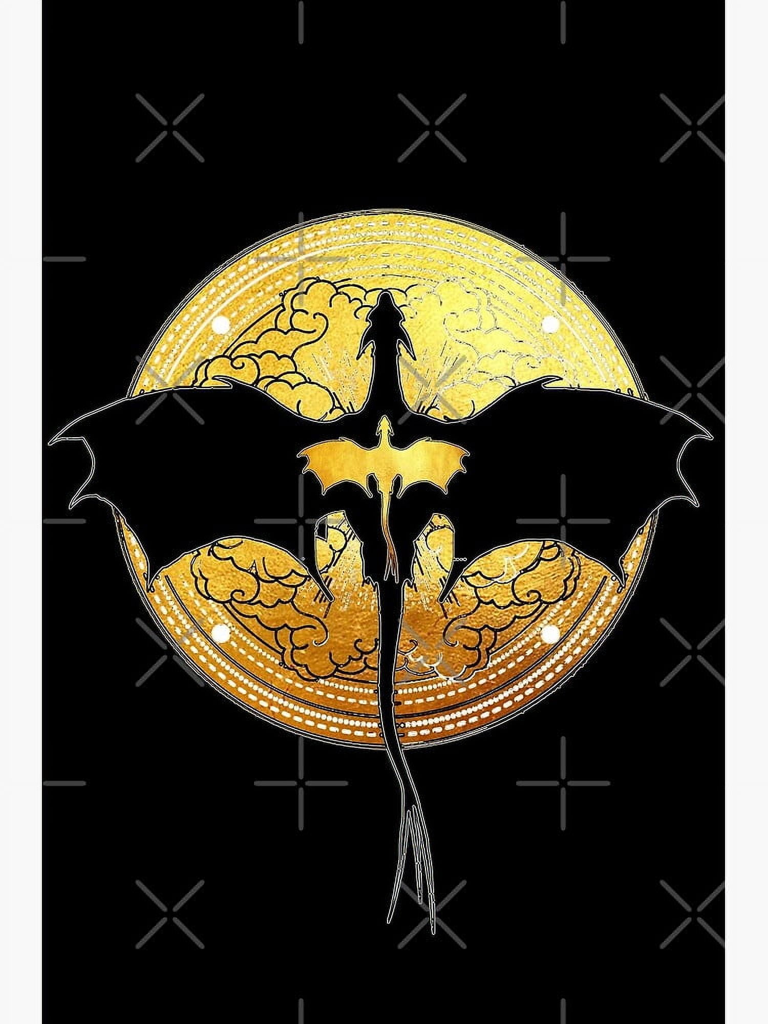 Fourth Wing Dragon Relic/Tattoo Modern Art Decor Unframe - Walmart.com