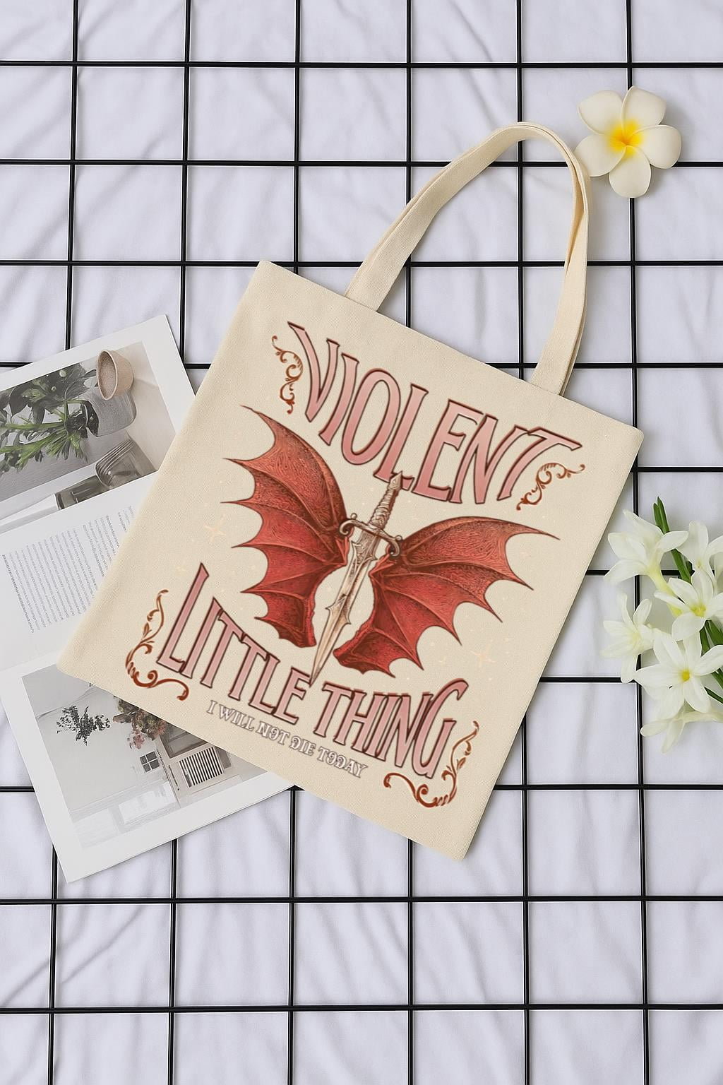 Fourth Wing Fan Comfort Colors CIEN LUXURY Bag, Violet Sorrengail Bags ...