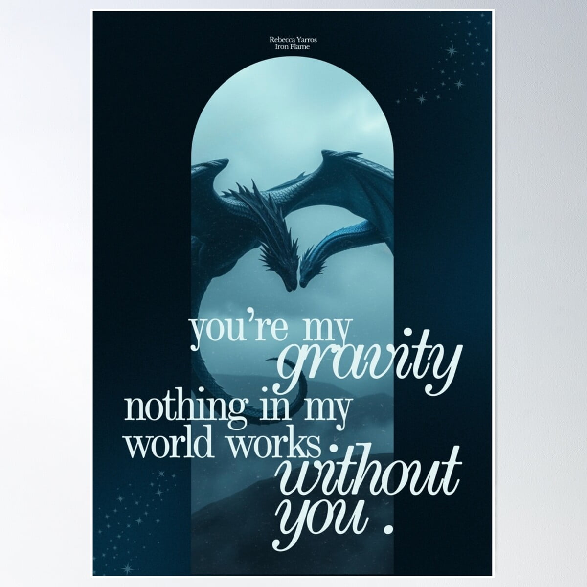 Fourth Wing Inspired Poster With Tairn Andl Sgyael Gravity Poster Wall ...