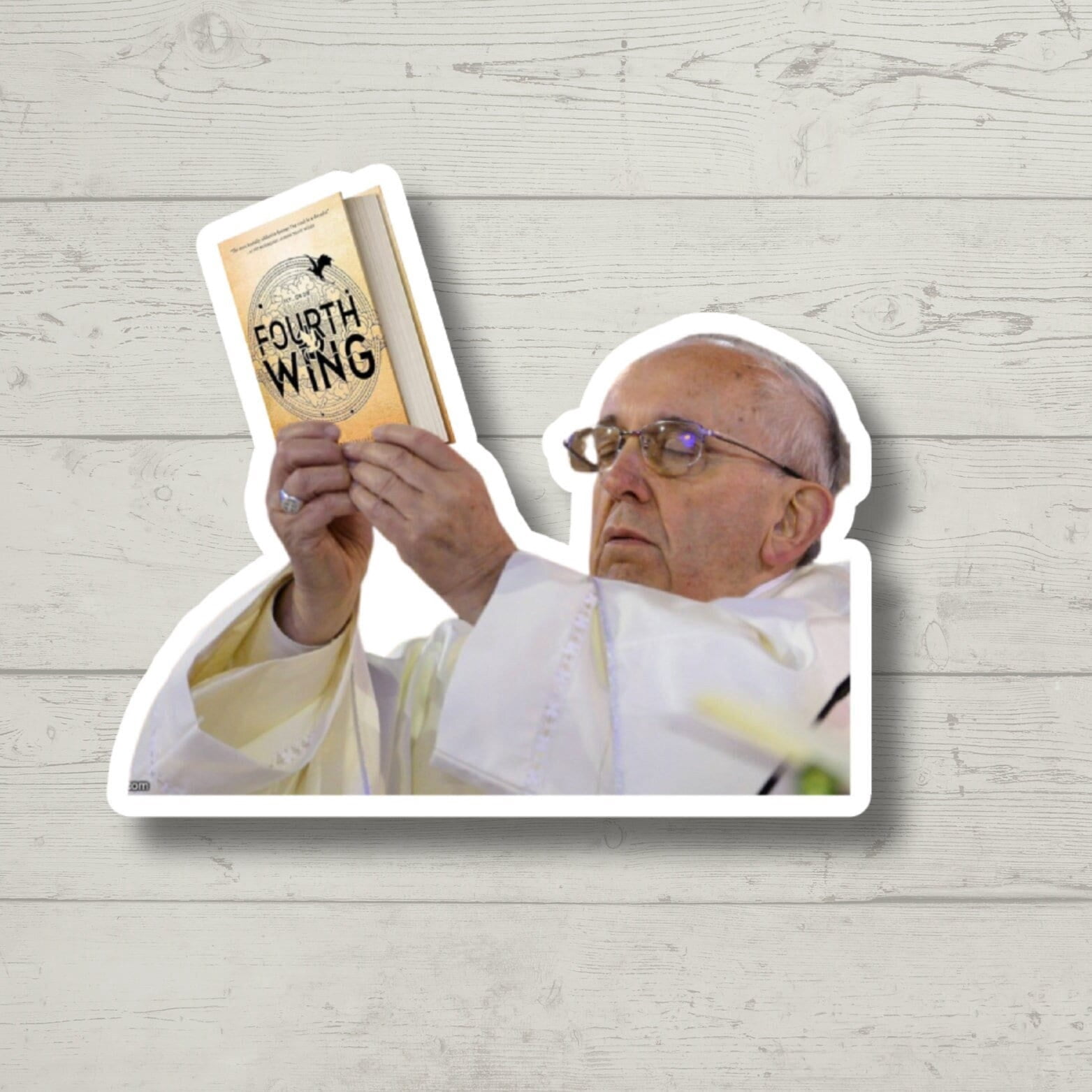 Fourth Wing Pope Meme inspired smut, laptop stickers, funny stickers ...