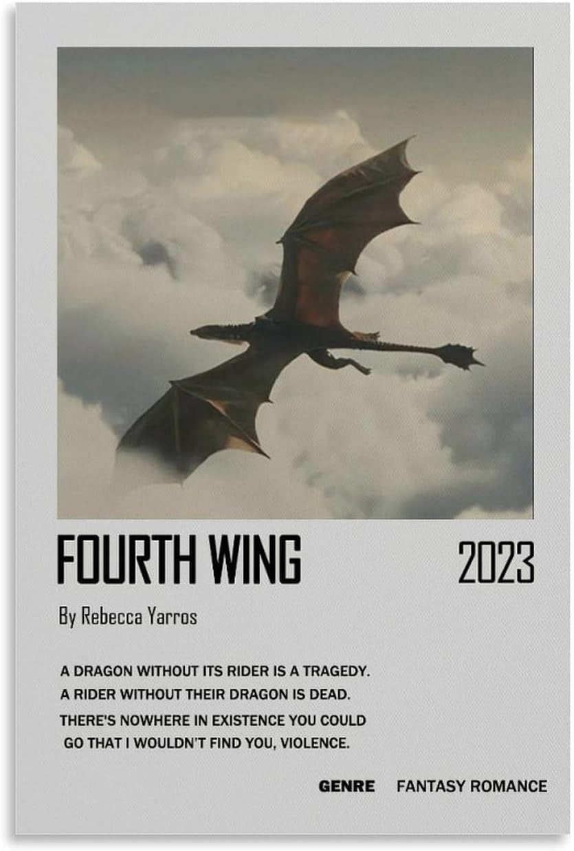 Fourth Wing Posters Aesthetic Canvas Posters Abstract Wall Art Prints ...