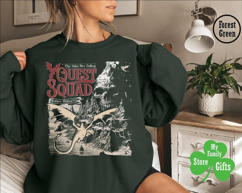 Fourth Wing Quest Squad Sweatshirt, Ridoc Sweater, Dragon Rider ...