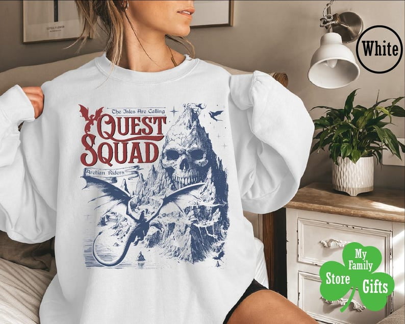 Fourth Wing Quest Squad Sweatshirt, Ridoc Sweater, Dragon Rider ...