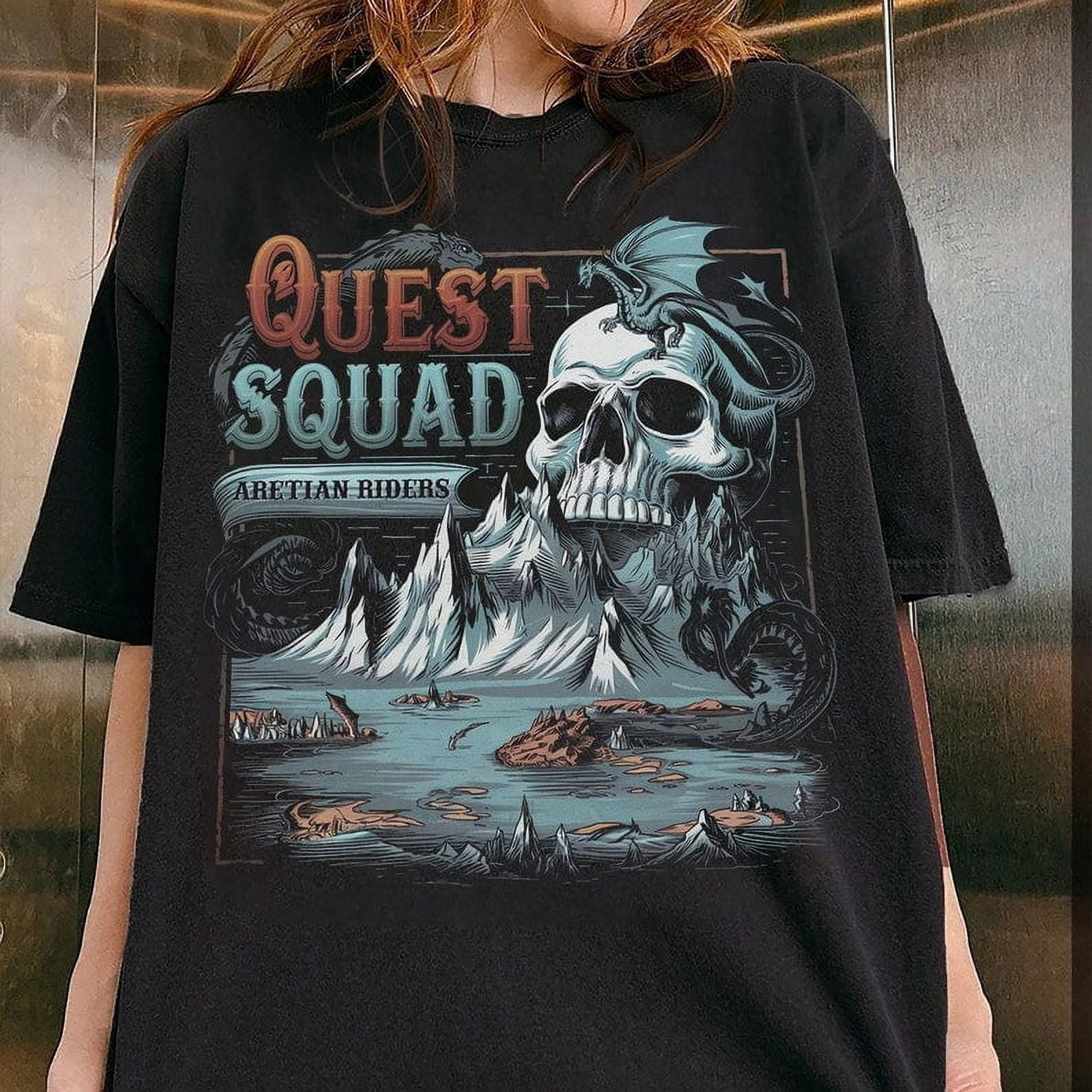 Fourth Wing Quest Squad T-Shirt, Basgiath War College Shirt, Ridoc ...