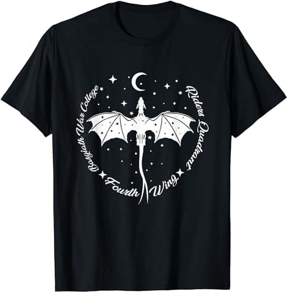 Fourth Wing Romantasy Dragons Yarros Basgiath Fantasy Book T-Shirt ...