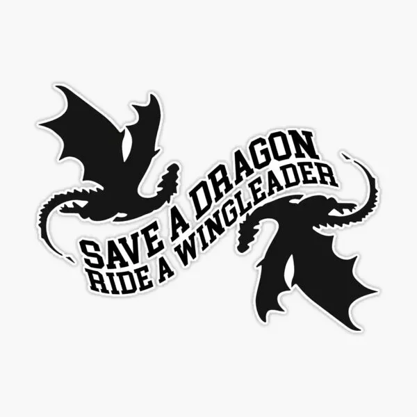 Fourth Wing Save A Dragon Ride A Wingleader Sticker Phone Decal Water ...