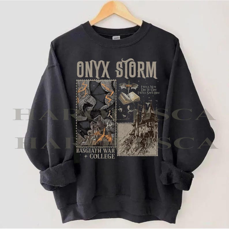 Fourth Wing Series Sweatshirt, Onyx Storm Sweatshirt, Dragon Rider ...